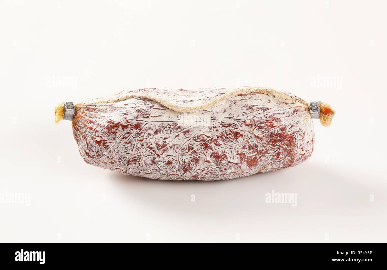 French dry cured sausage Stock Photo - Alamy