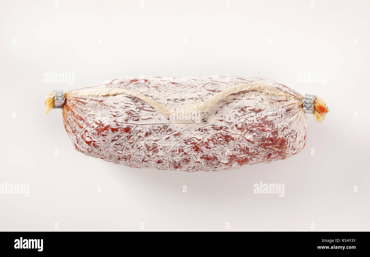 French dry cured sausage Stock Photo - Alamy