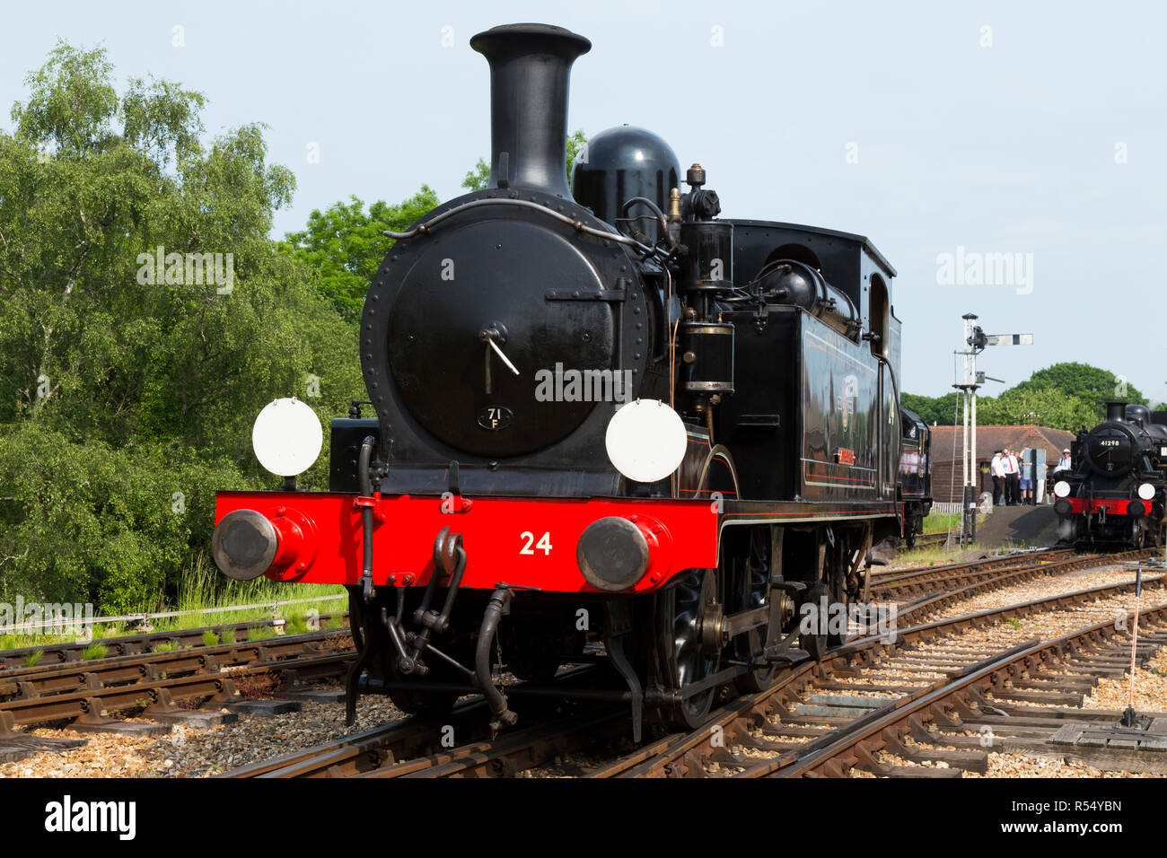 Steam train engine named 'Calbourne' running on the Isle of Wight steam ...