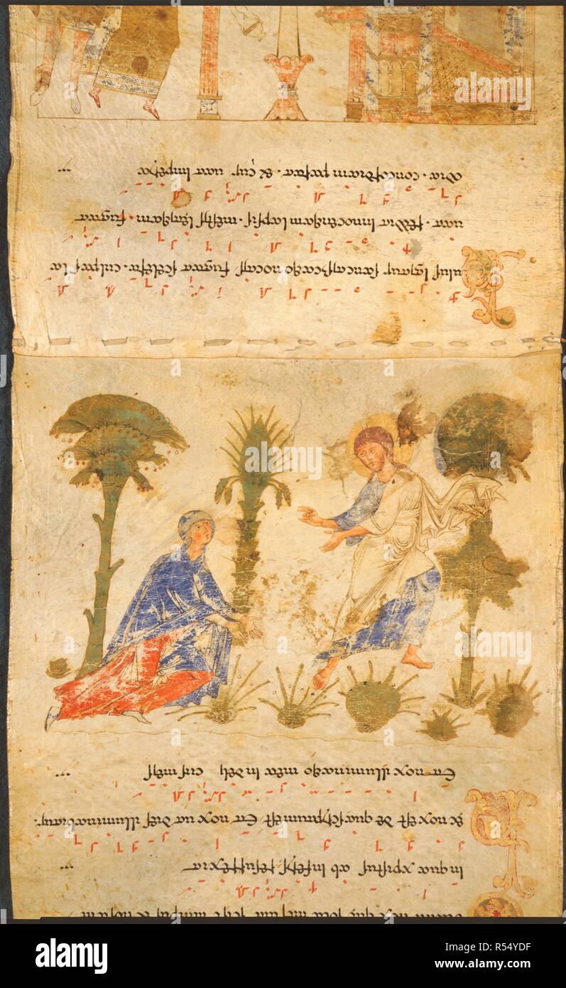 'Noli me tangere'. Exultet Roll. Italy [Abbey of Montecassino]; circa ...