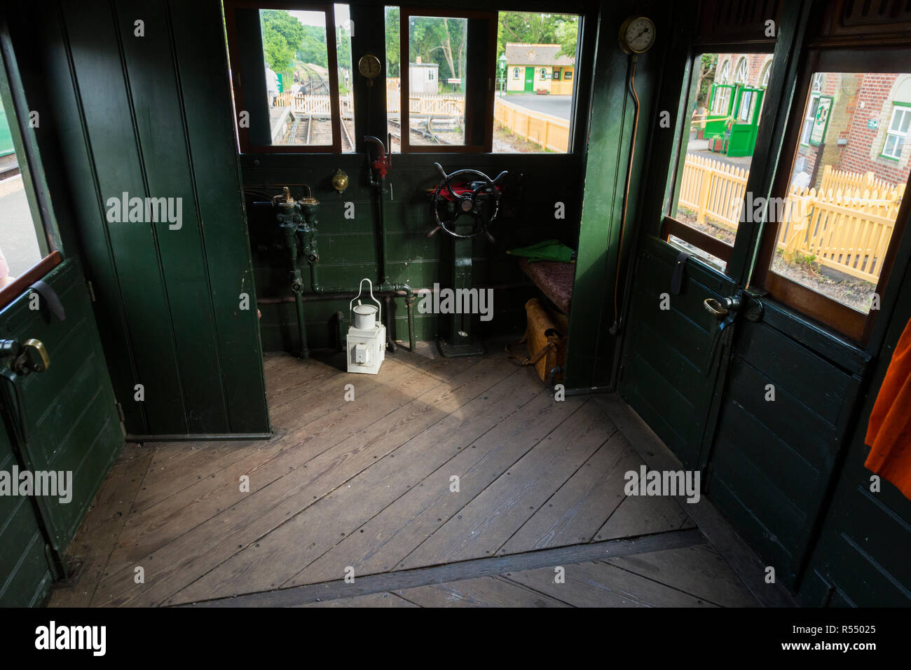 Guard / guards van carriage on a train on the Isle of Wight steam ...