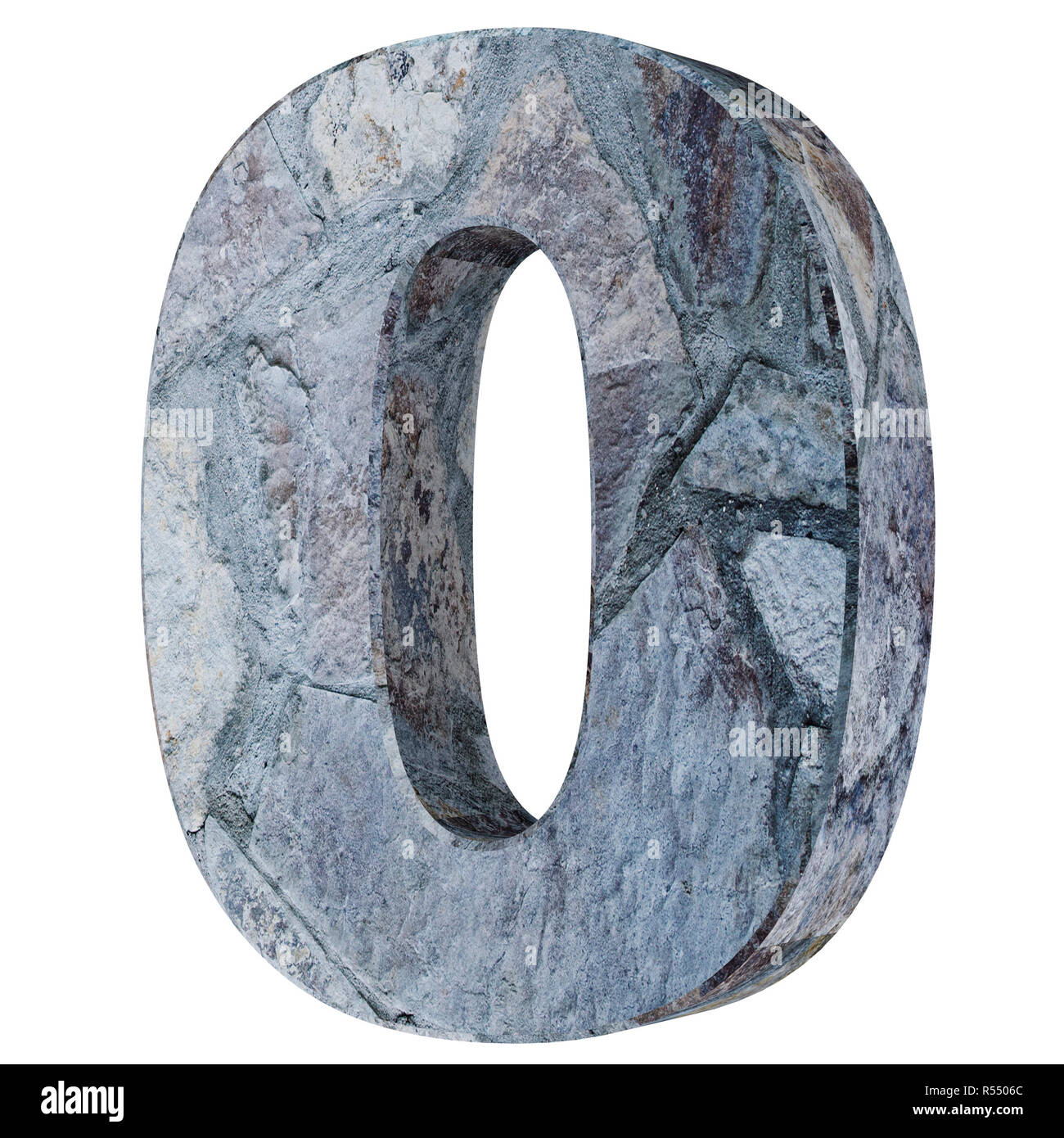 The number zero - 0 of stone bricks. 3D Render Illustration Stock Photo ...