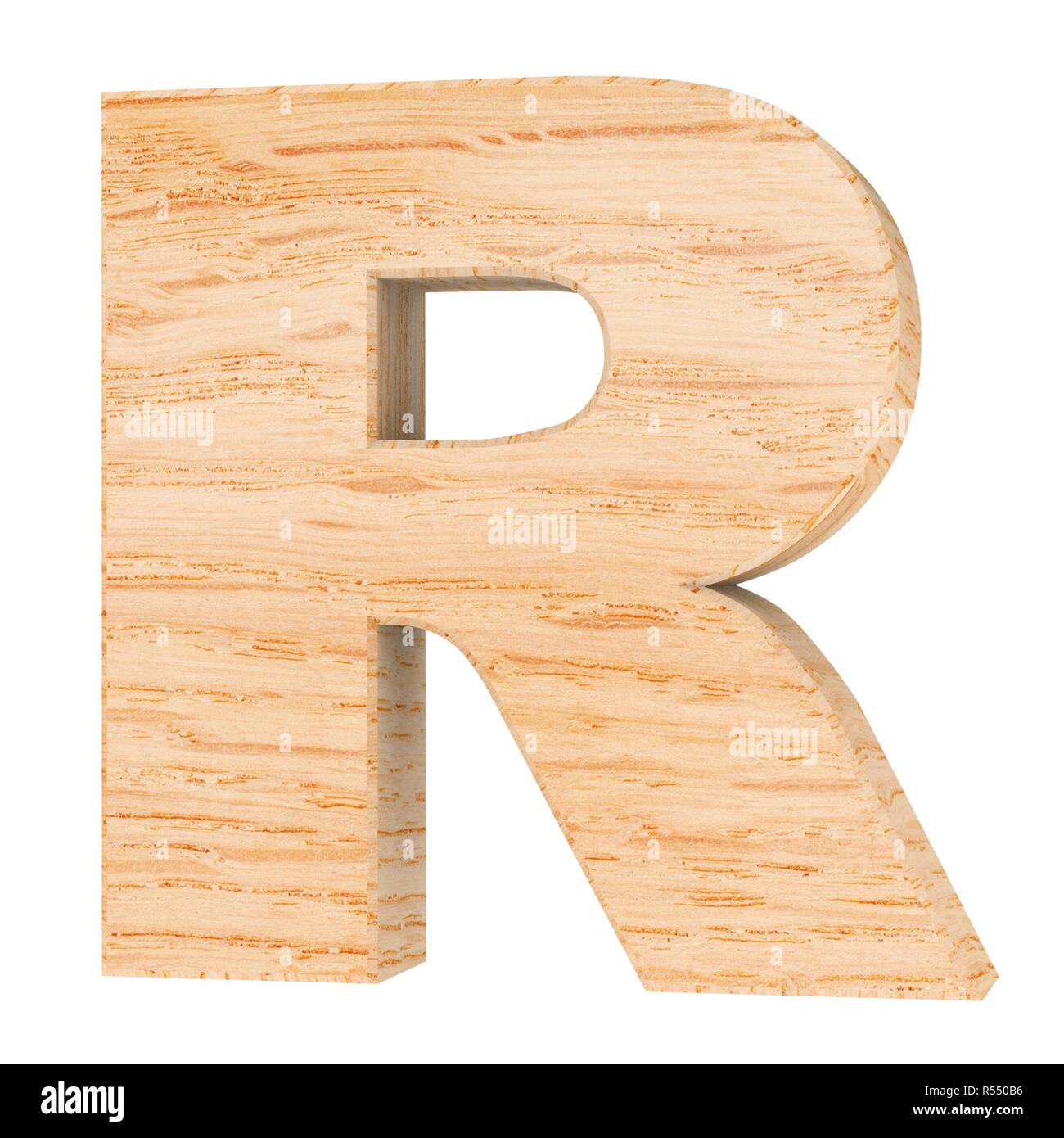 3D decorative wooden Alphabet, capital letter R Stock Photo - Alamy