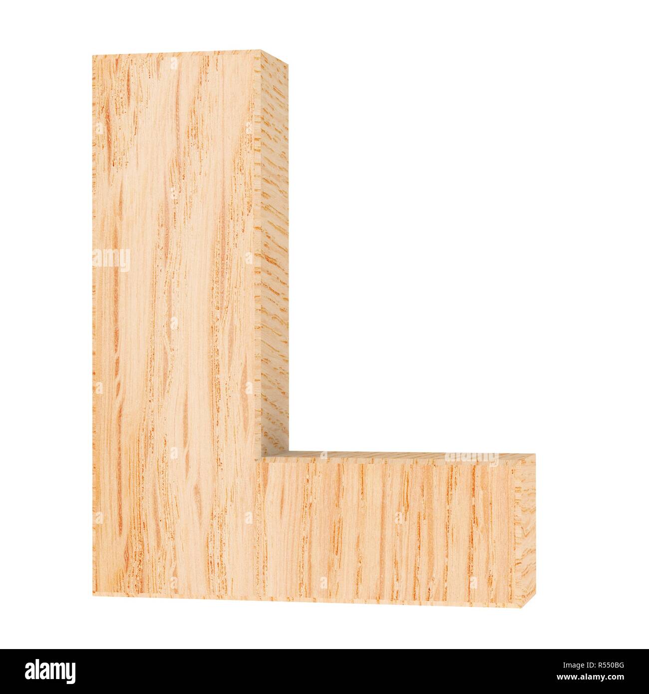 3D decorative wooden Alphabet, capital letter L Stock Photo - Alamy
