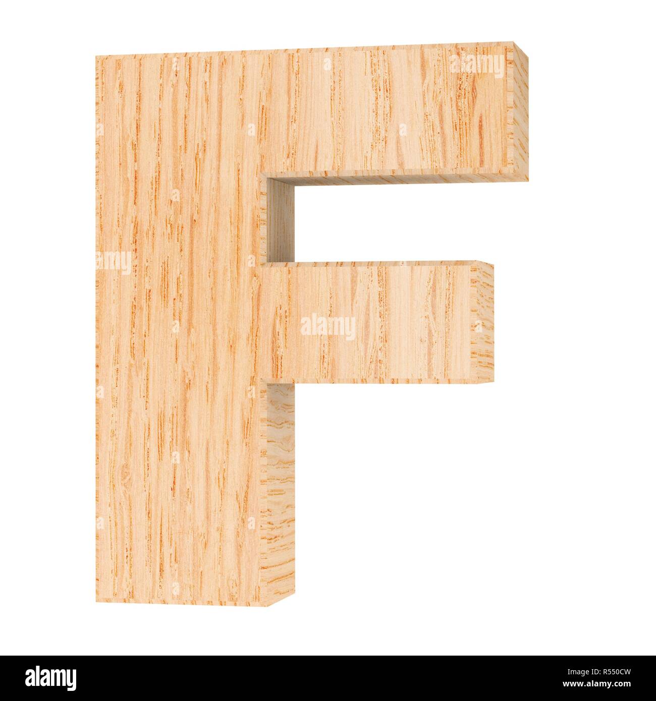 3D decorative wooden Alphabet, capital letter F Stock Photo - Alamy
