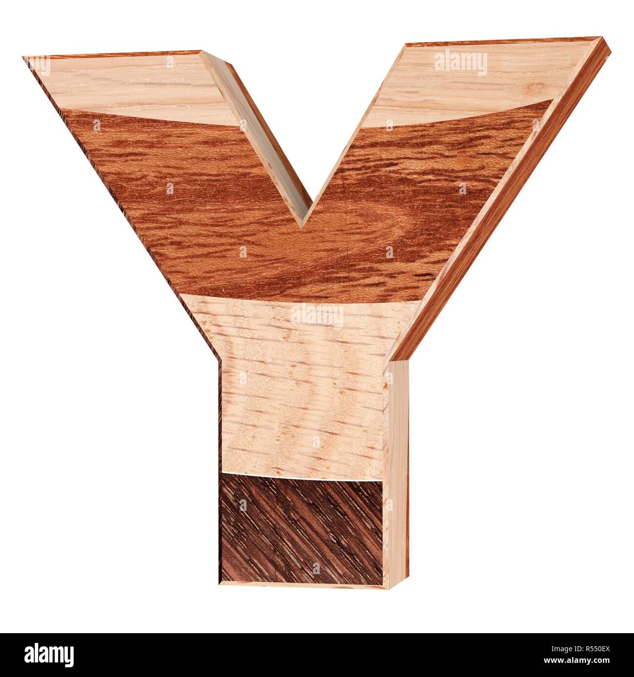 3D decorative wooden Alphabet, capital letter Y Stock Photo - Alamy