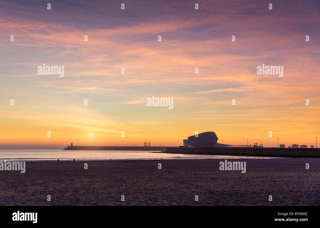 Beautiful sunset on the beach, sand and beach with sunset Stock Photo ...