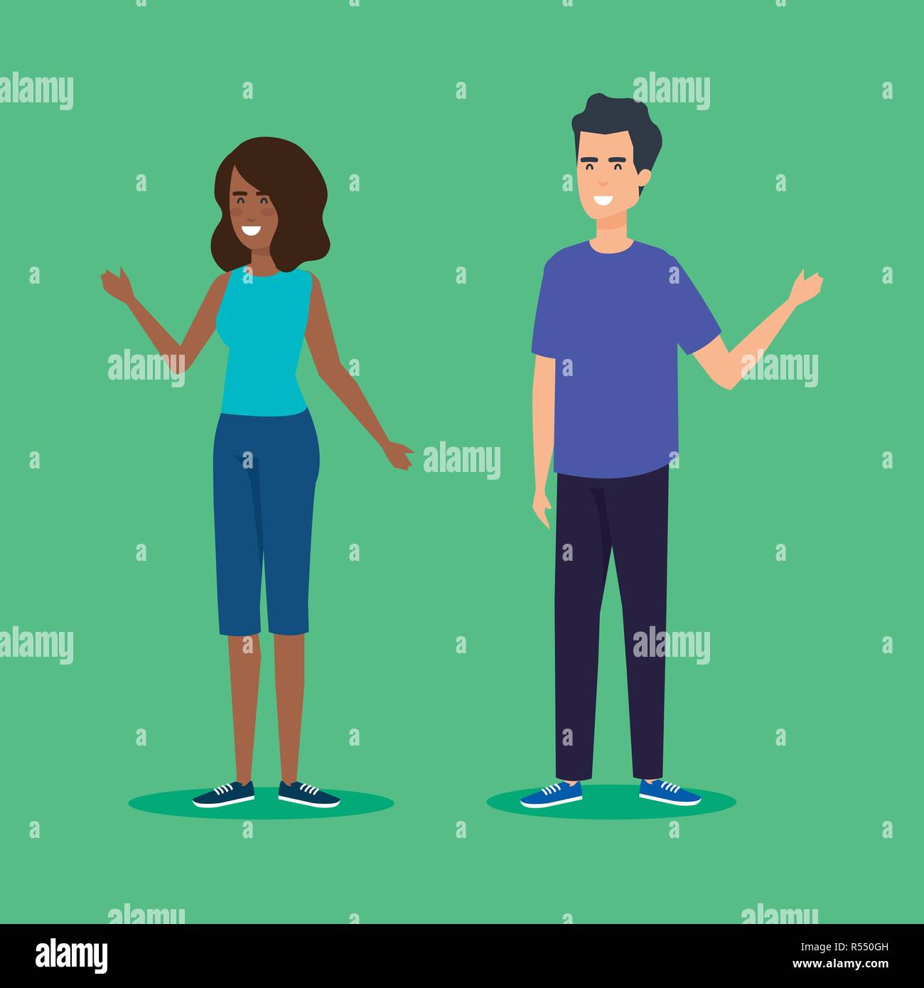 couple avatar characters icons vector illustration design Stock Vector ...
