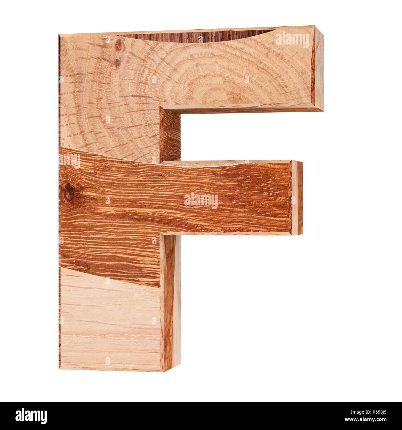 3D decorative wooden Alphabet, capital letter F Stock Photo - Alamy