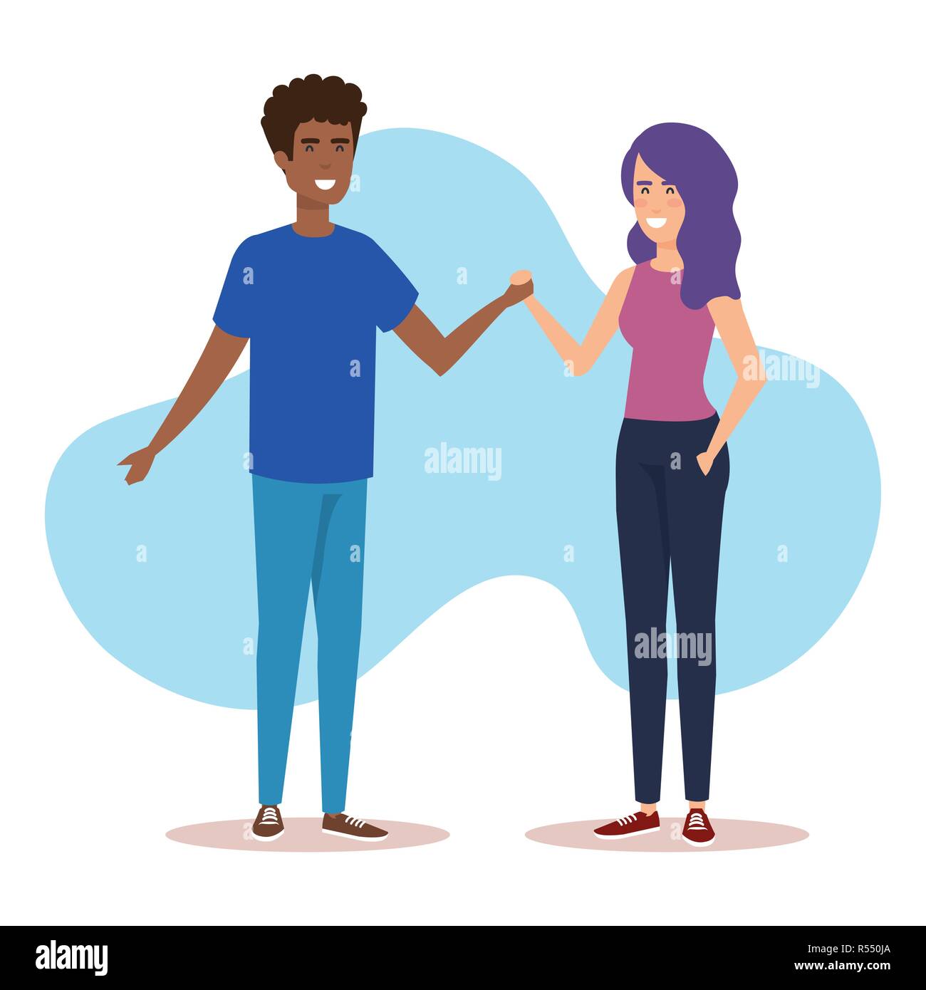 couple avatar characters icons vector illustration design Stock Vector ...