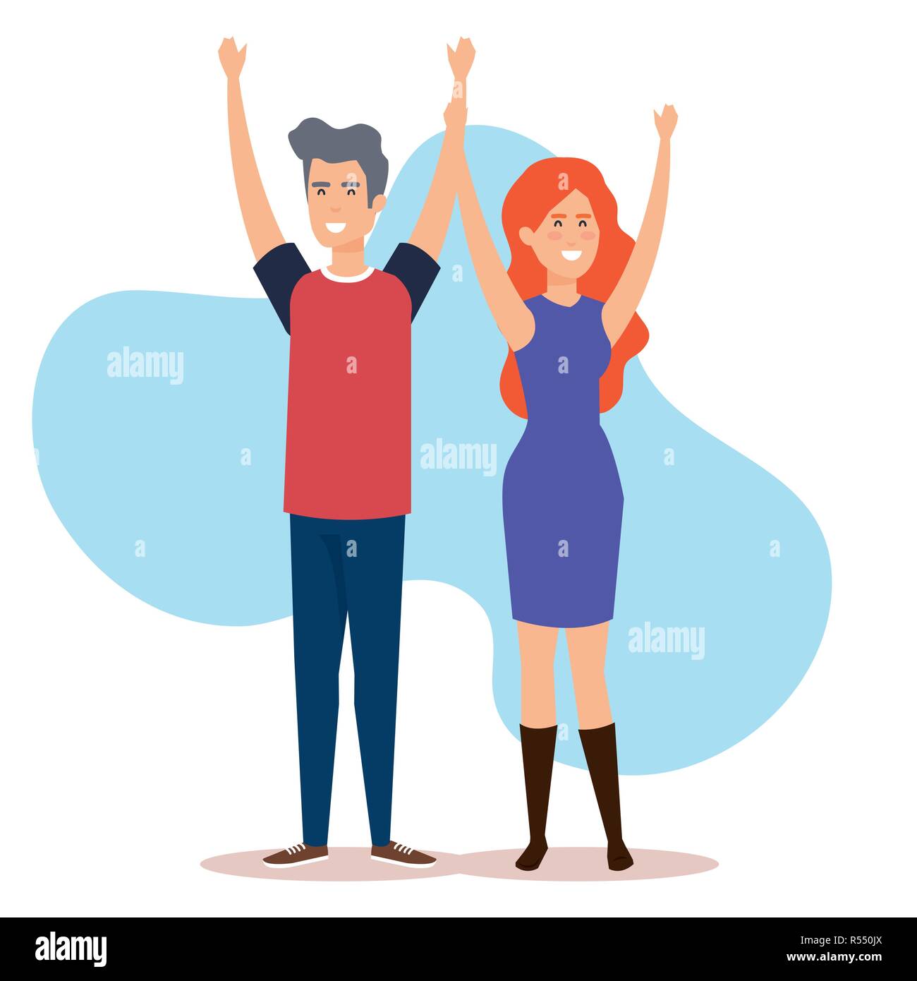 couple avatar characters icons vector illustration design Stock Vector ...