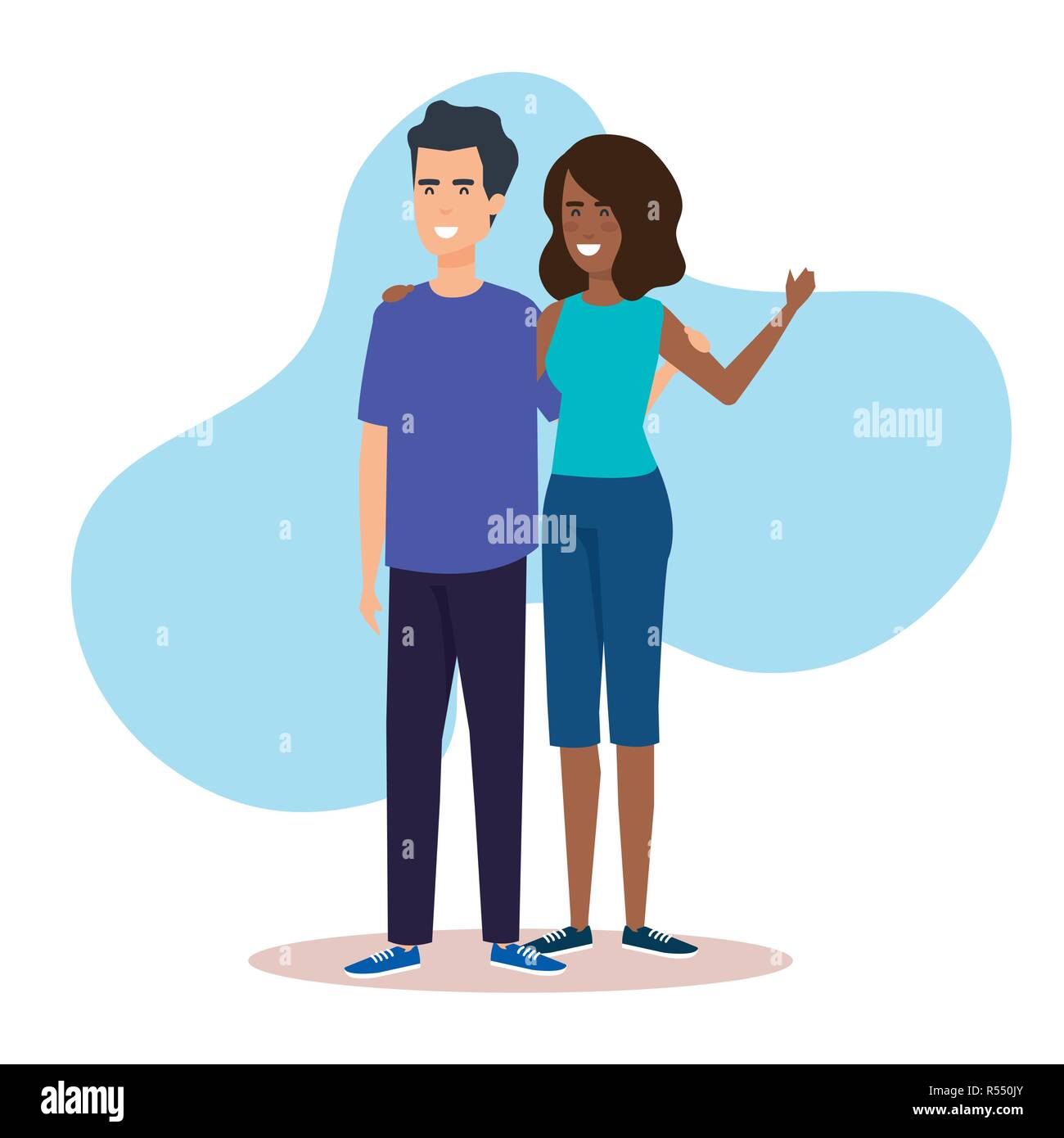 couple avatar characters icons vector illustration design Stock Vector ...