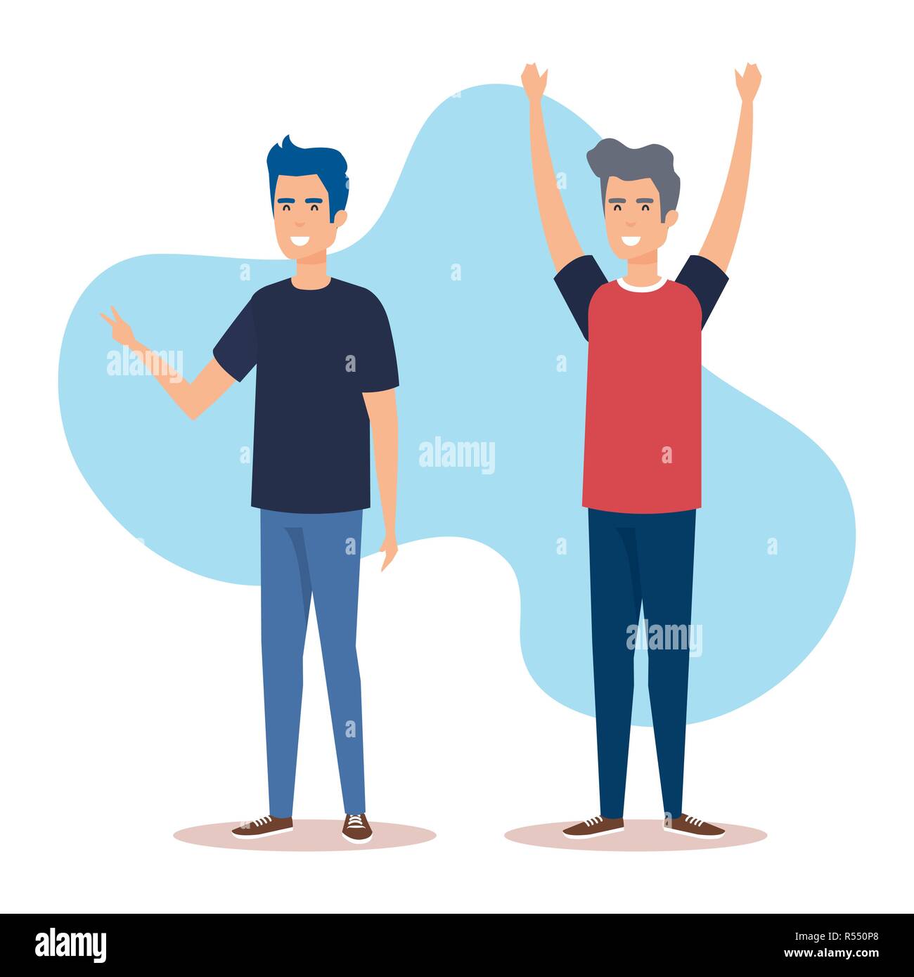 group of men avatars characters vector illustration design Stock Vector ...