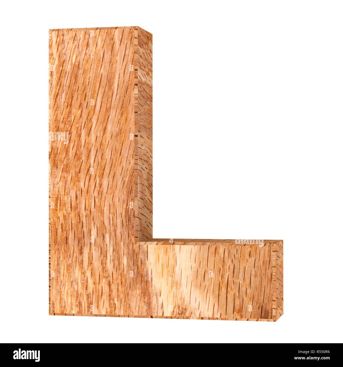 3D decorative wooden Alphabet, capital letter L Stock Photo - Alamy