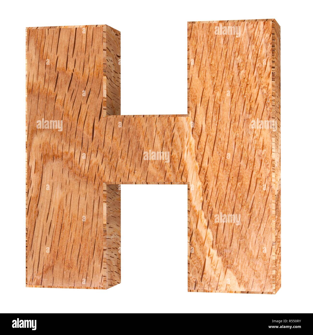 3D decorative wooden Alphabet, capital letter H Stock Photo - Alamy
