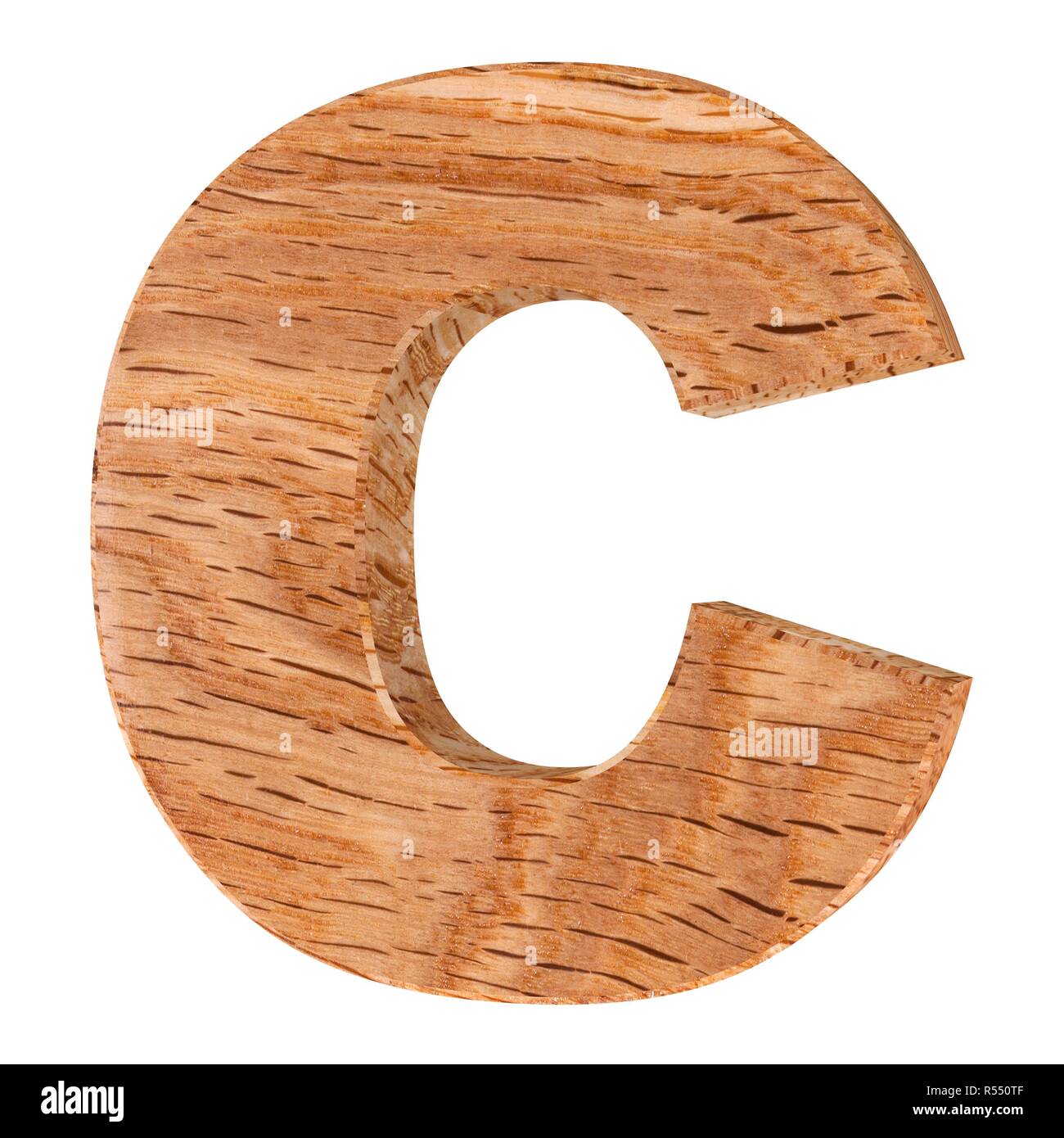 3D decorative wooden Alphabet, capital letter C Stock Photo - Alamy