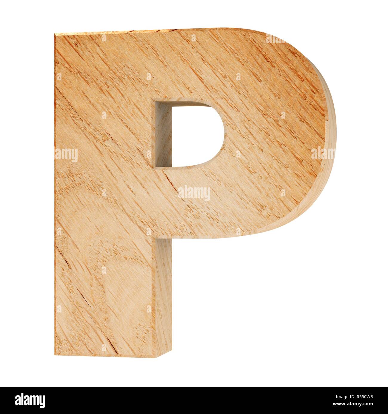 3D decorative wooden Alphabet, capital letter P Stock Photo - Alamy