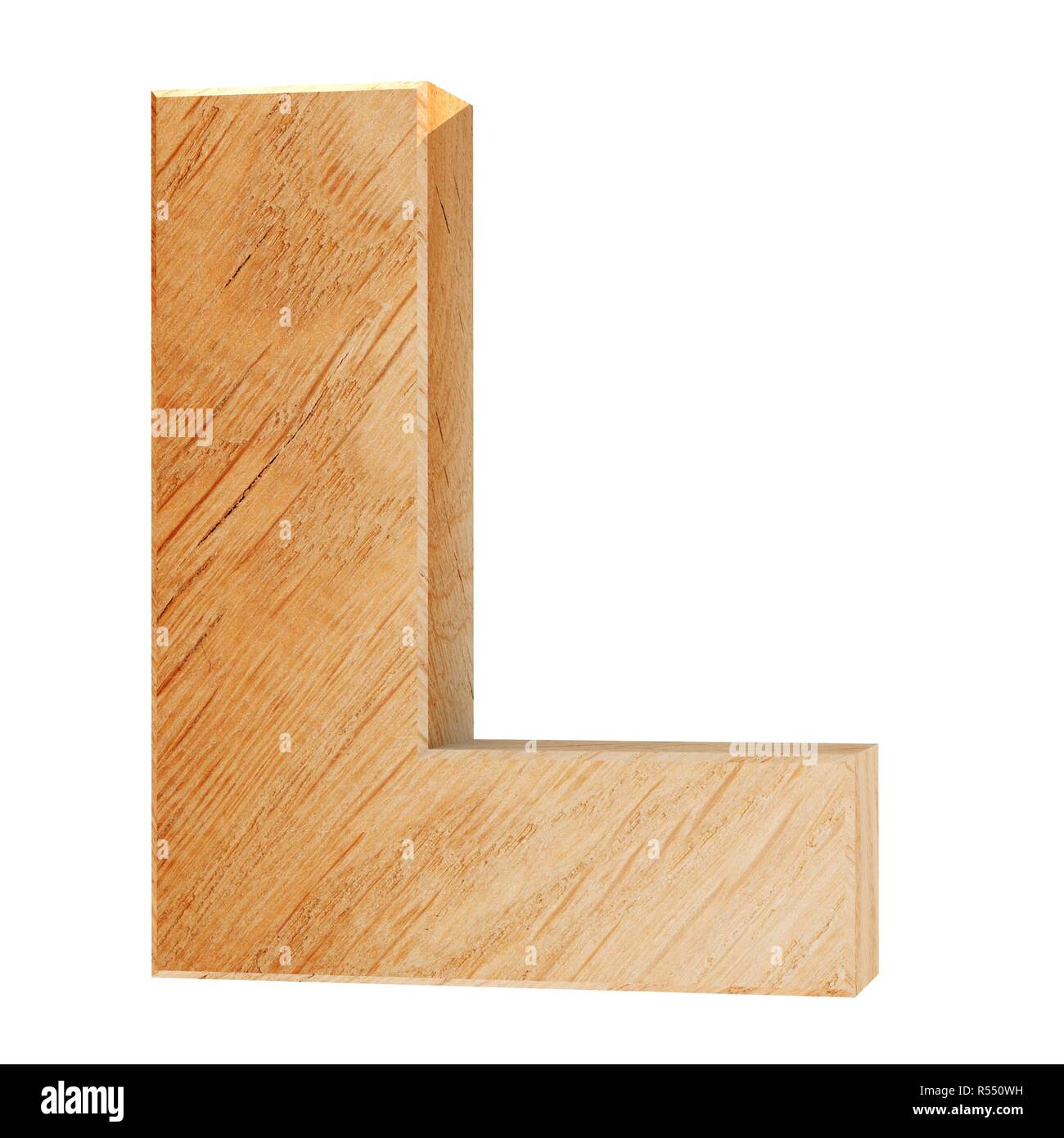 3D decorative wooden Alphabet, capital letter L Stock Photo - Alamy