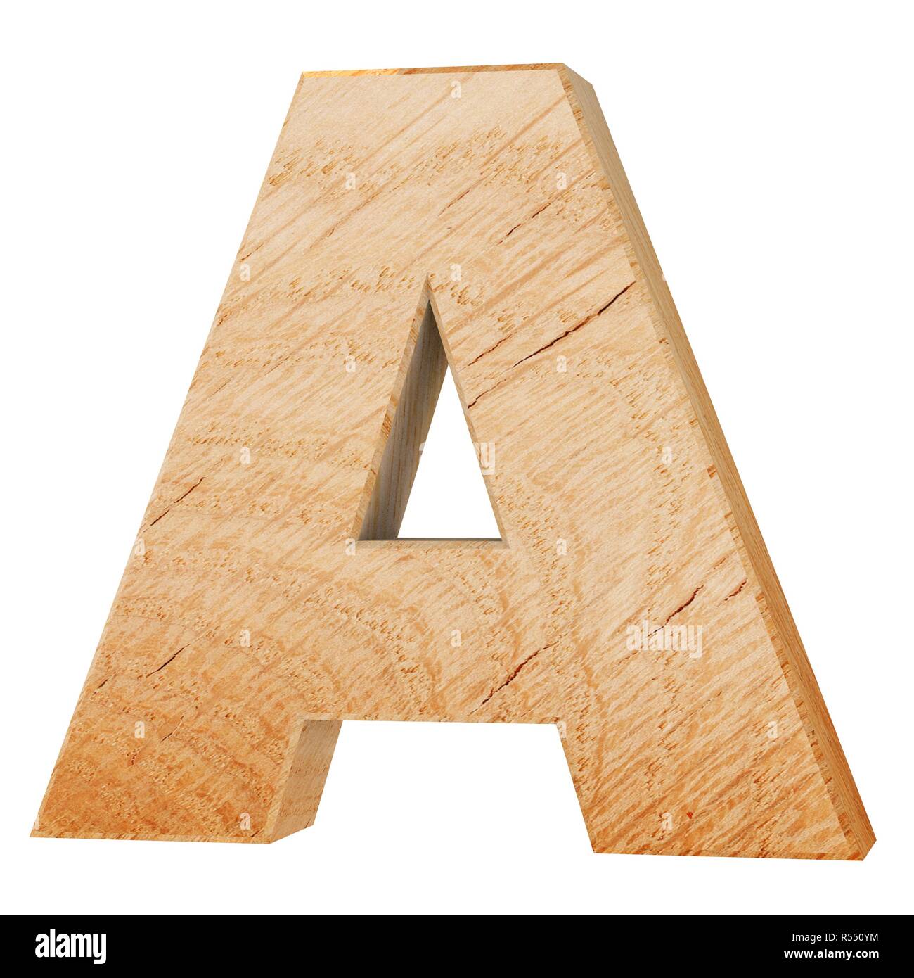 3D decorative wooden Alphabet, capital letter A Stock Photo - Alamy