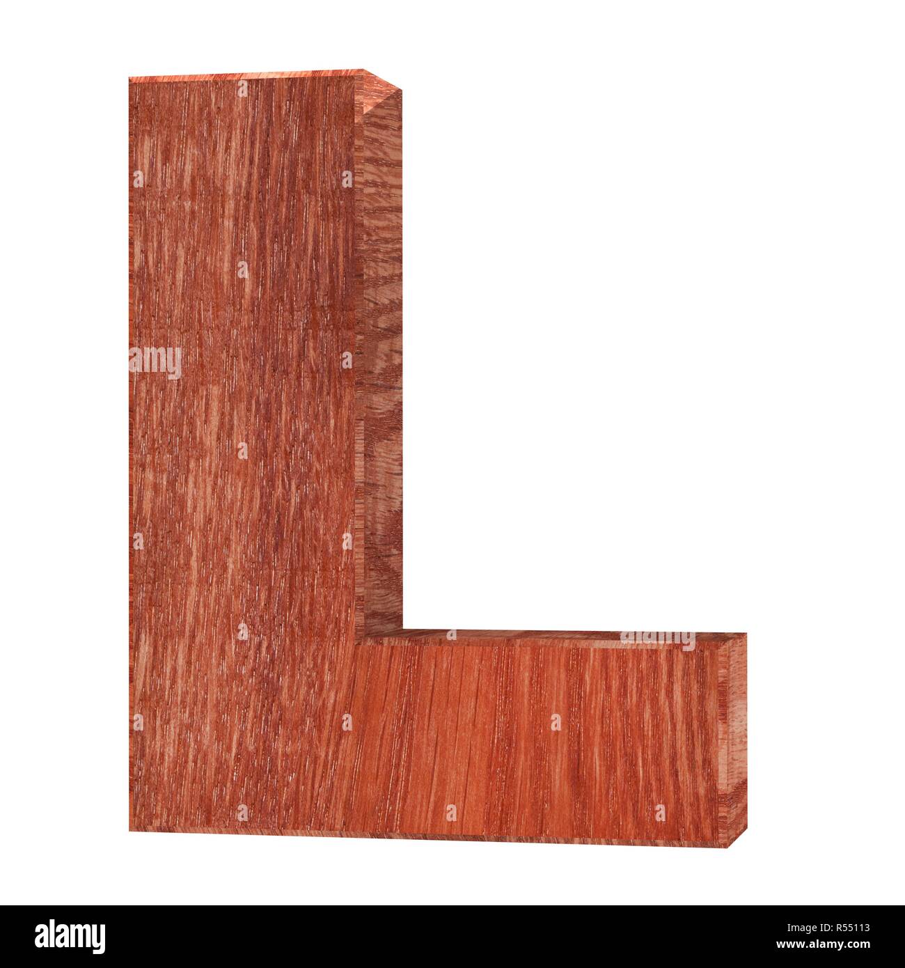 3D decorative wooden Alphabet, capital letter L Stock Photo - Alamy