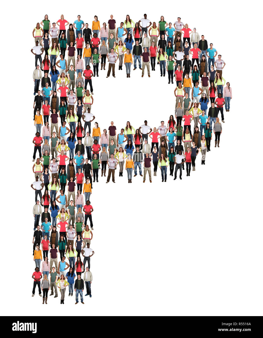 letter p alphabet people people people group people group Stock Photo ...