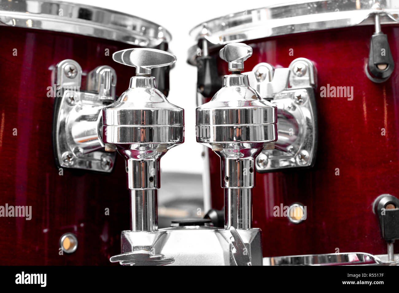 drum set on white background. musical instruments Stock Photo - Alamy