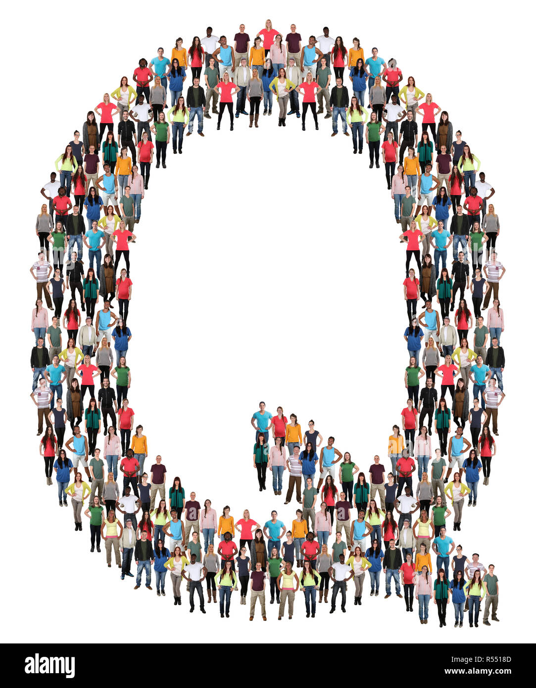 letter q alphabet people people people group people group Stock Photo ...
