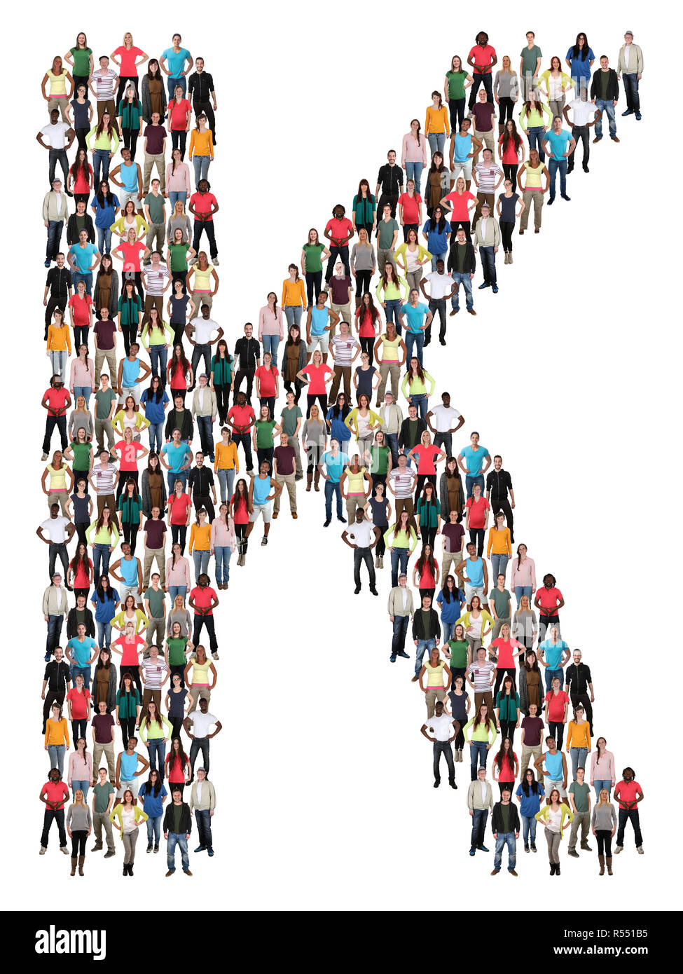 letter k alphabet people people people group people group Stock Photo ...