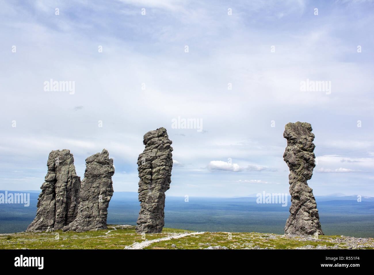 Manpupuner rock formations hi-res stock photography and images - Alamy