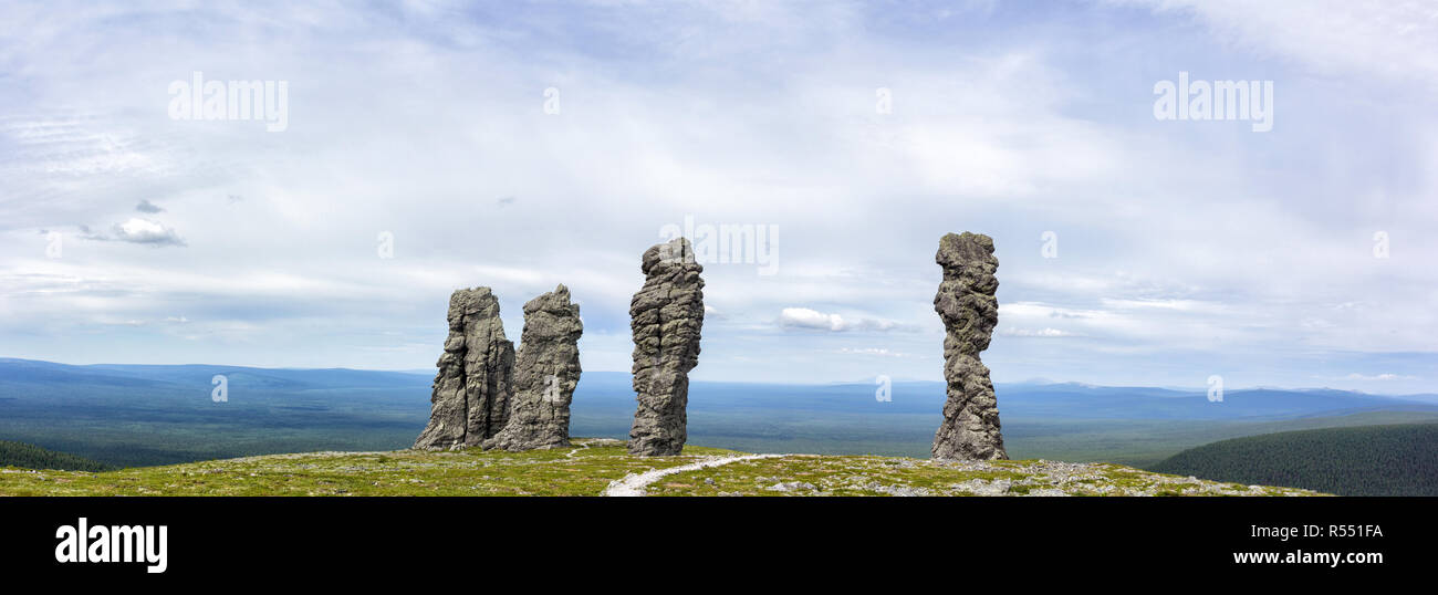 Panorama Stone pillars are a miracle of nature arisen from age-old ...