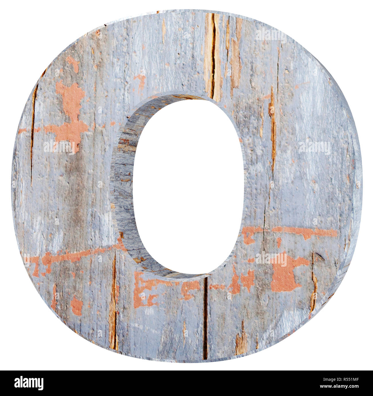 Decorative wooden alphabet letter - O. 3d rendering illustration ...