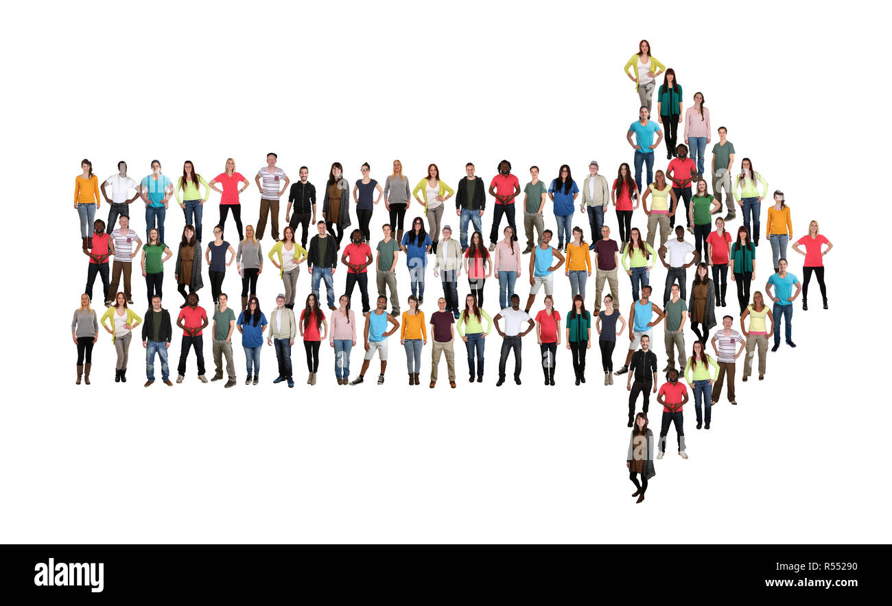 people people people group direction arrow success team teamwork Stock ...