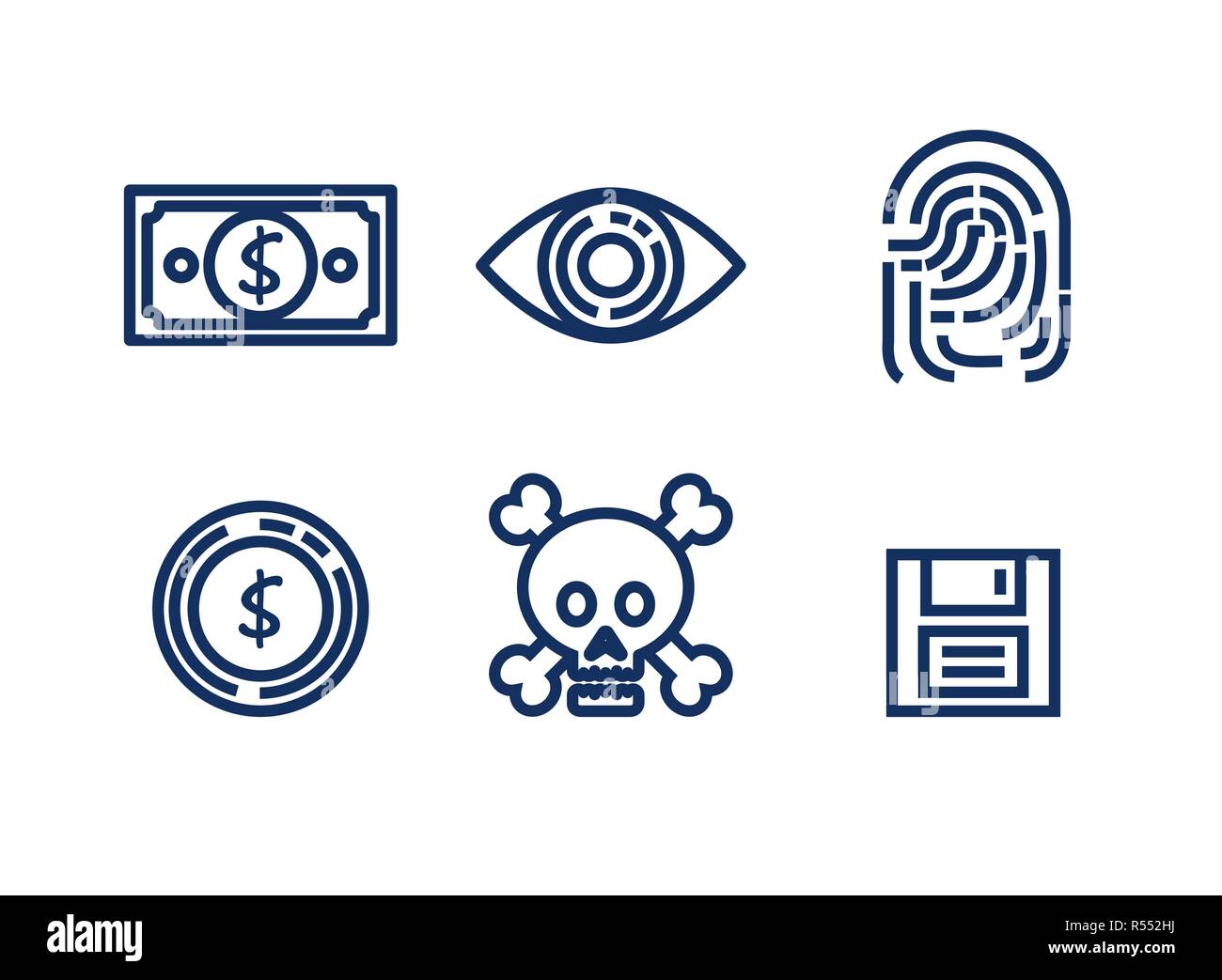 data center security icons vector illustration design Stock Vector ...