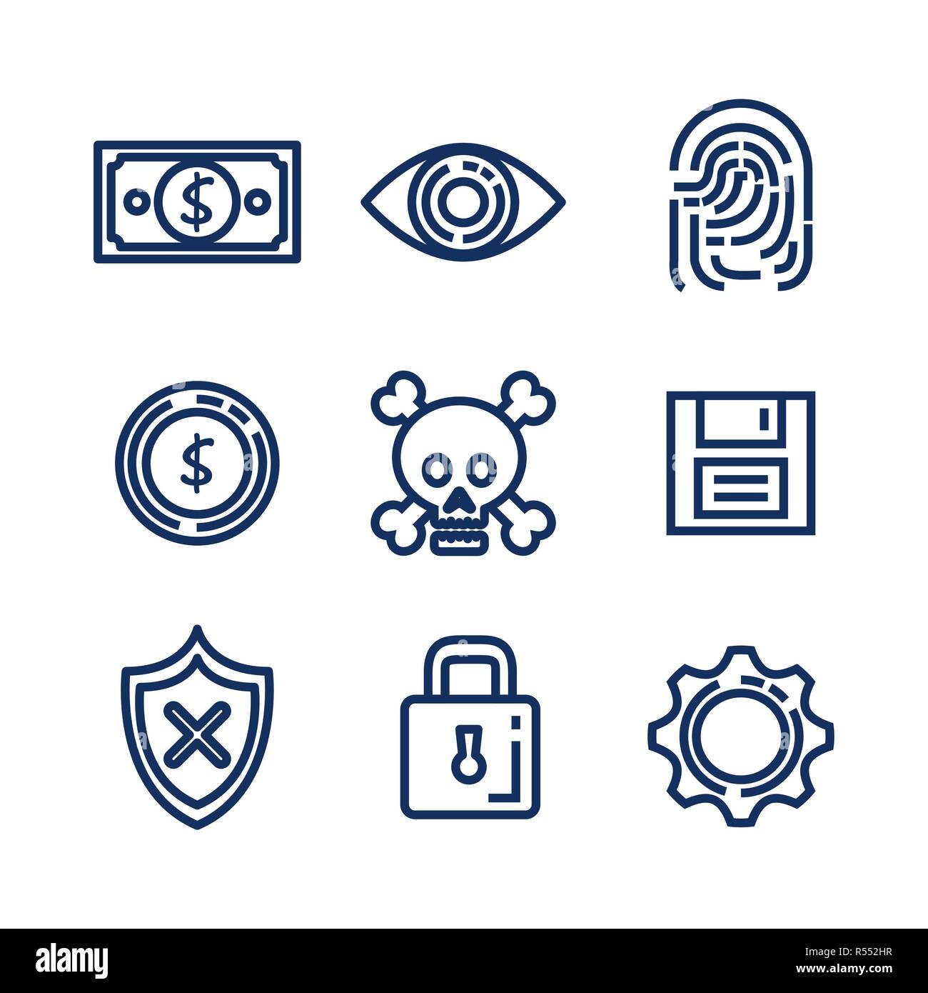 data center security icons vector illustration design Stock Vector ...