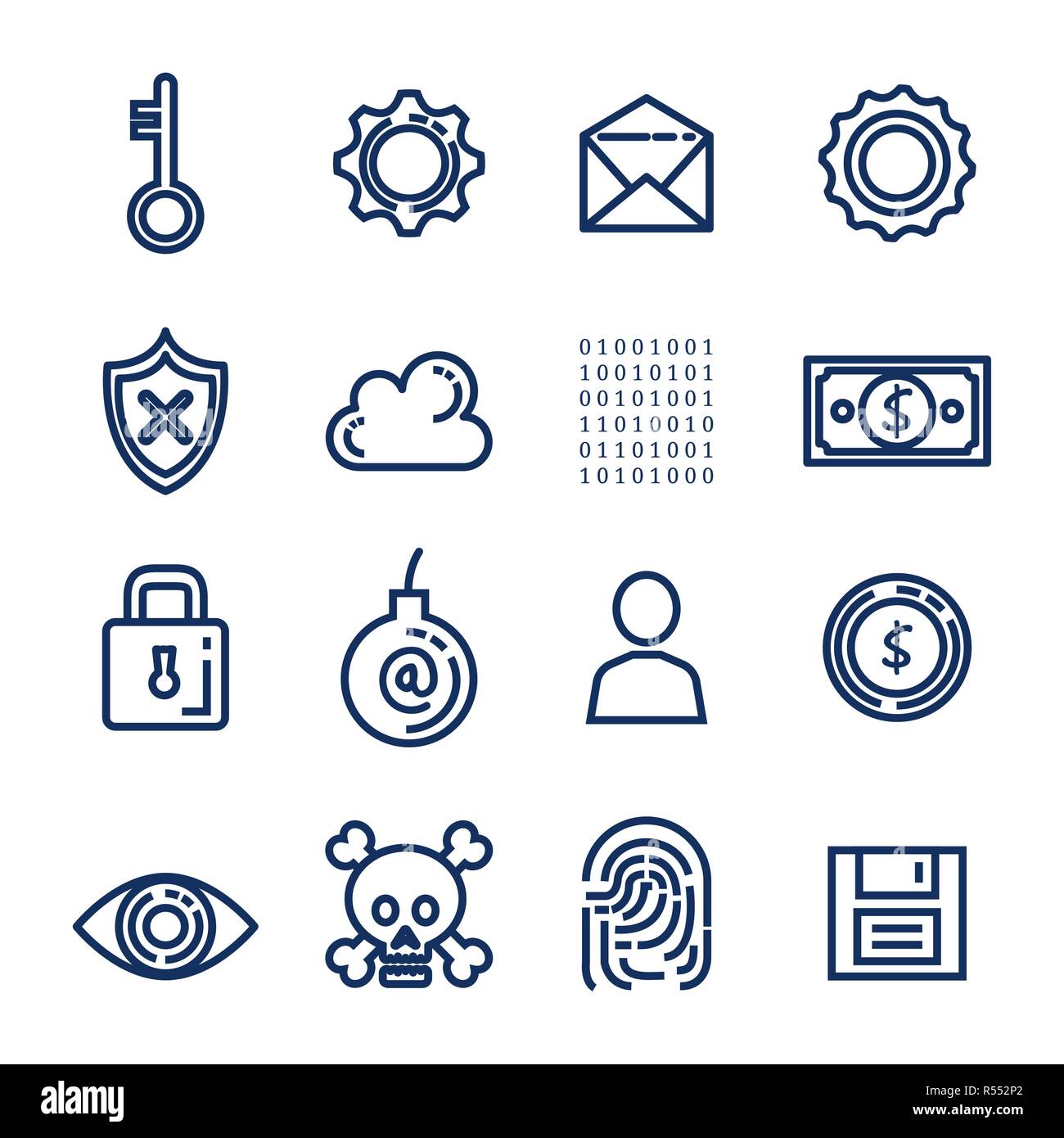 data center security icons vector illustration design Stock Vector ...