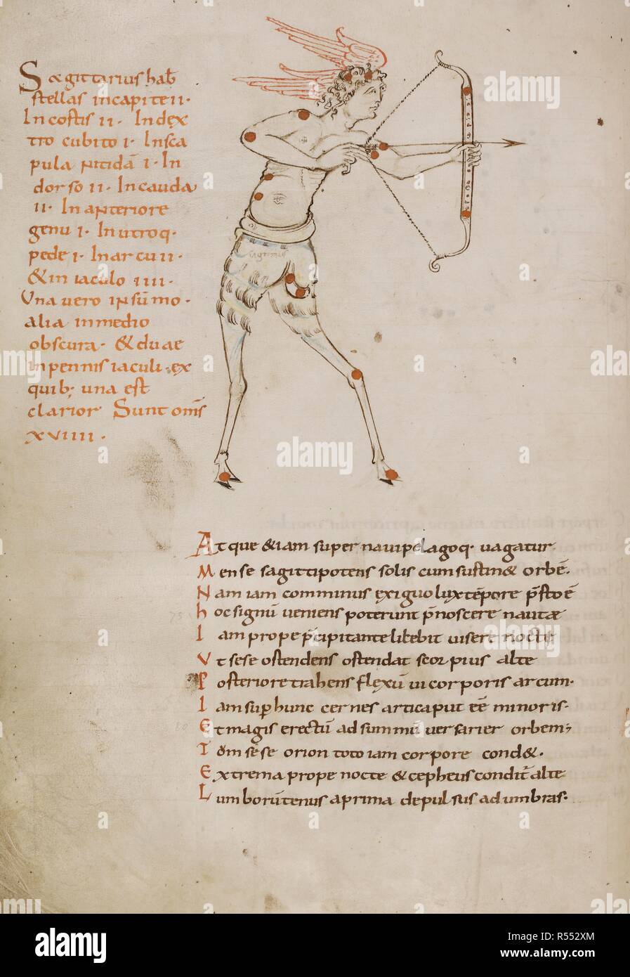 Illustration of the constellation Sagittarius, by an Anglo-Saxon artist ...