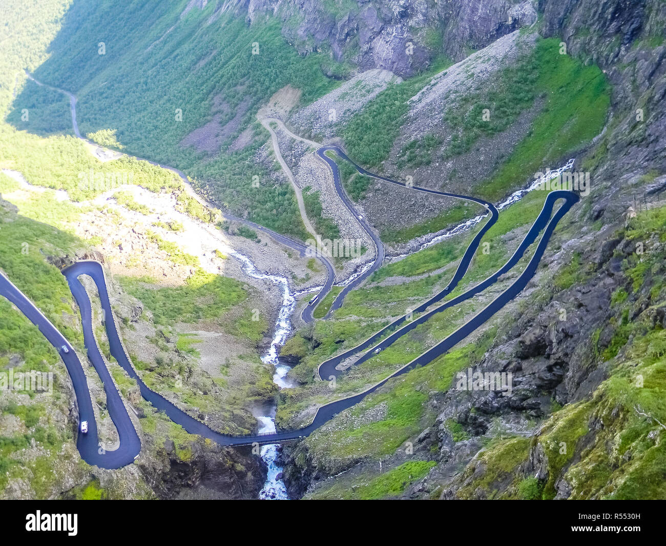 The Trollstigen road in the mountains of Norway Stock Photo - Alamy