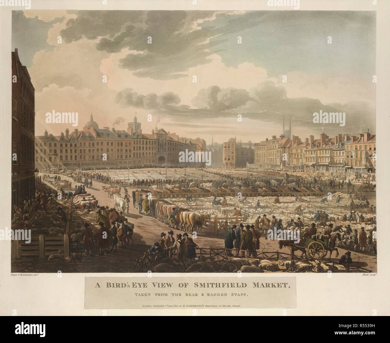 Smithfield Market. A Bird's Eye View of Smithfield Market, taken from ...