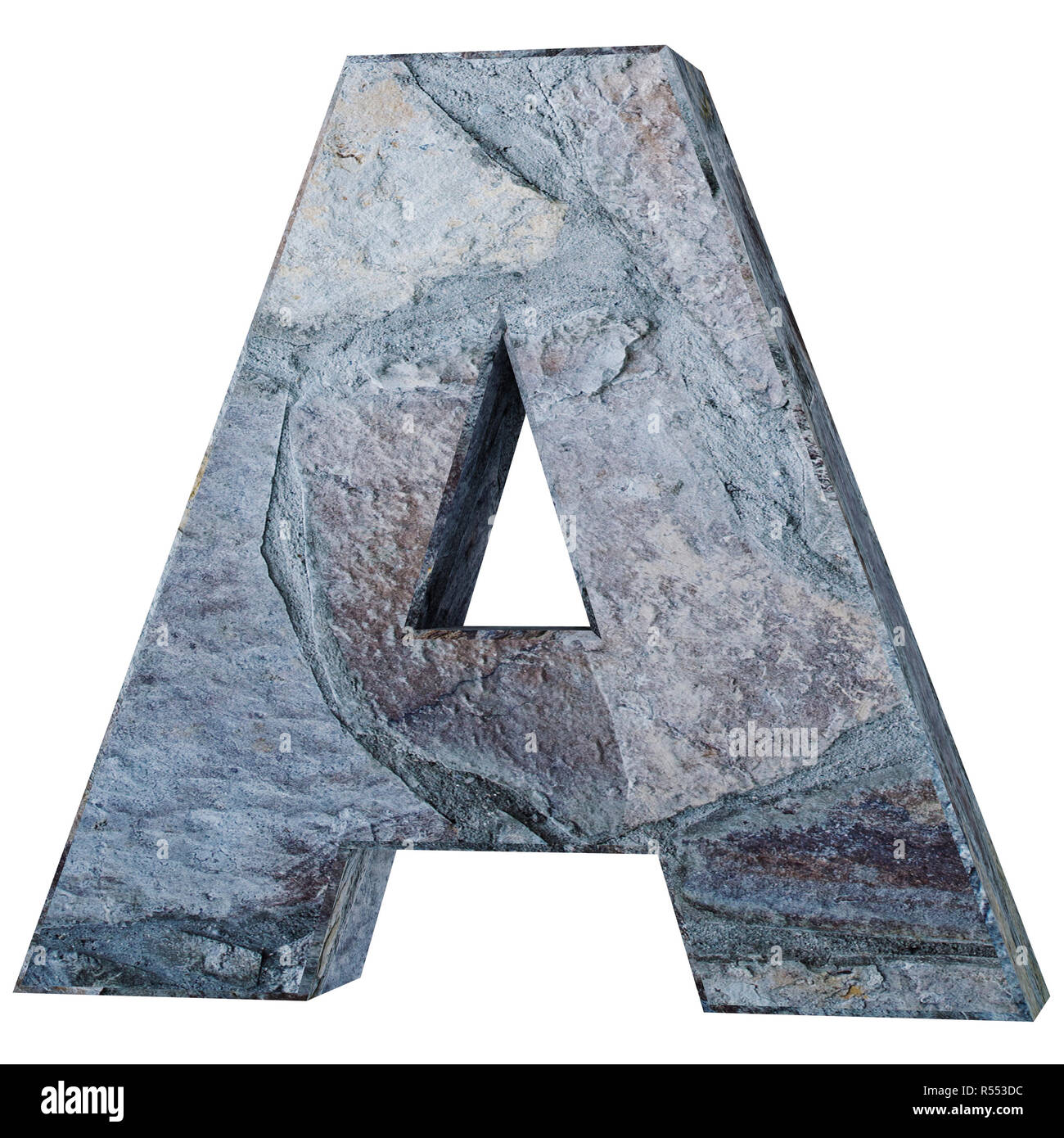 3d letter a white background stone hi-res stock photography and images ...