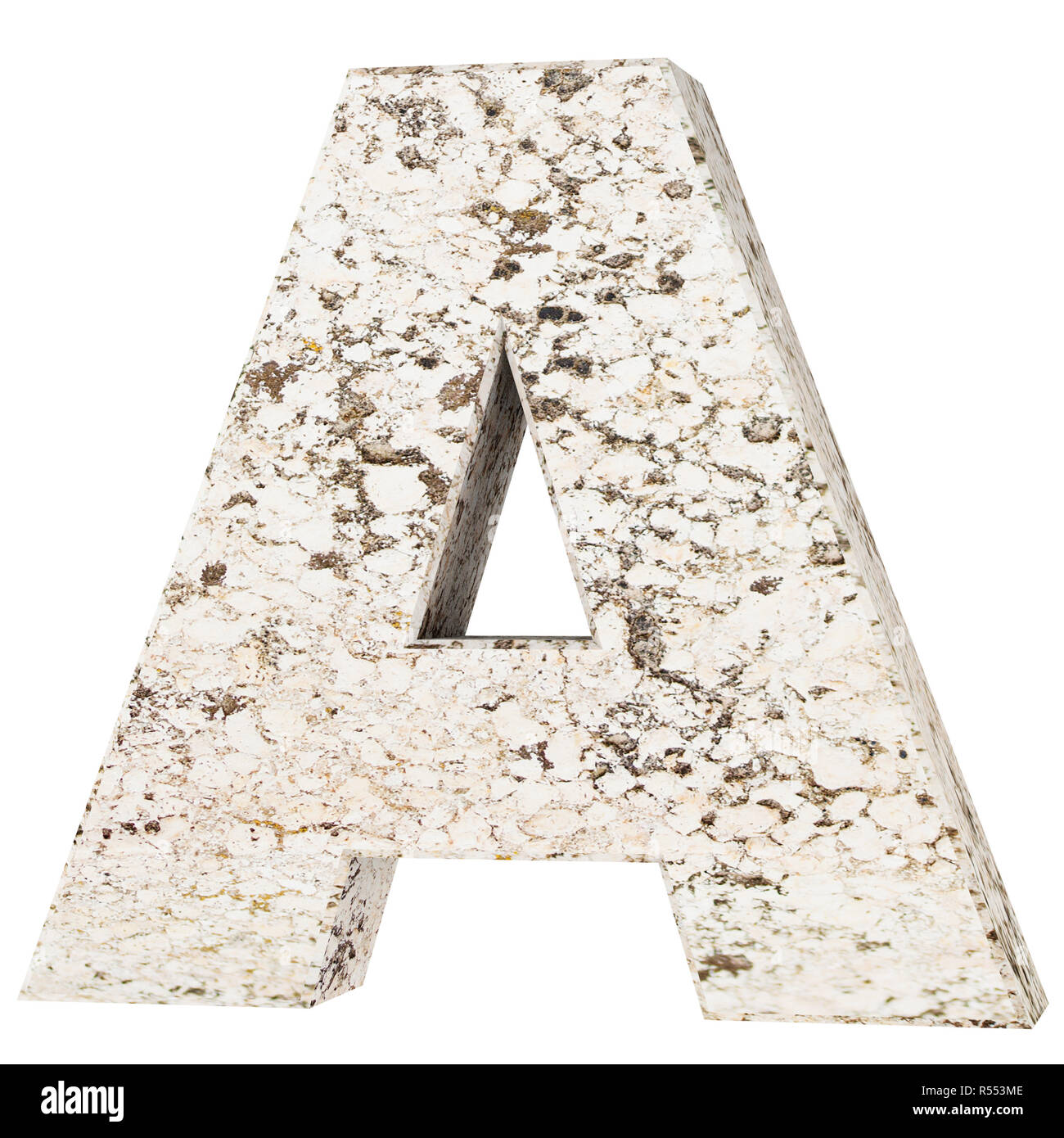 3d letter a white background stone hi-res stock photography and images ...