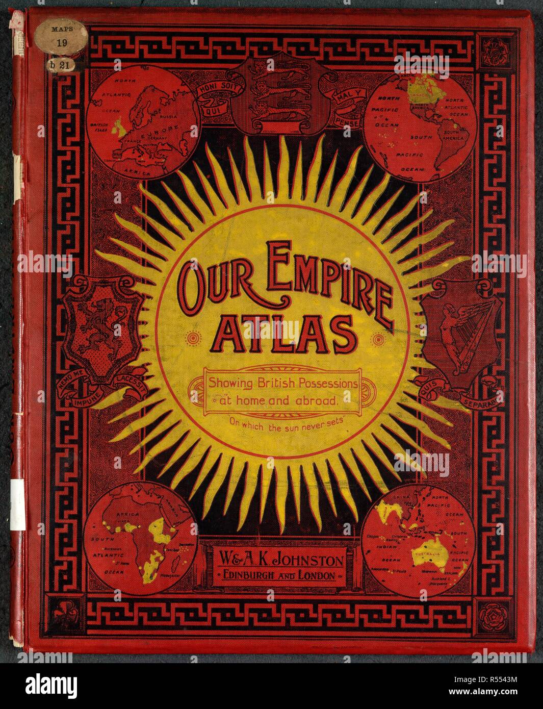 Our empire atlas showing british possessions at ho hi-res stock ...