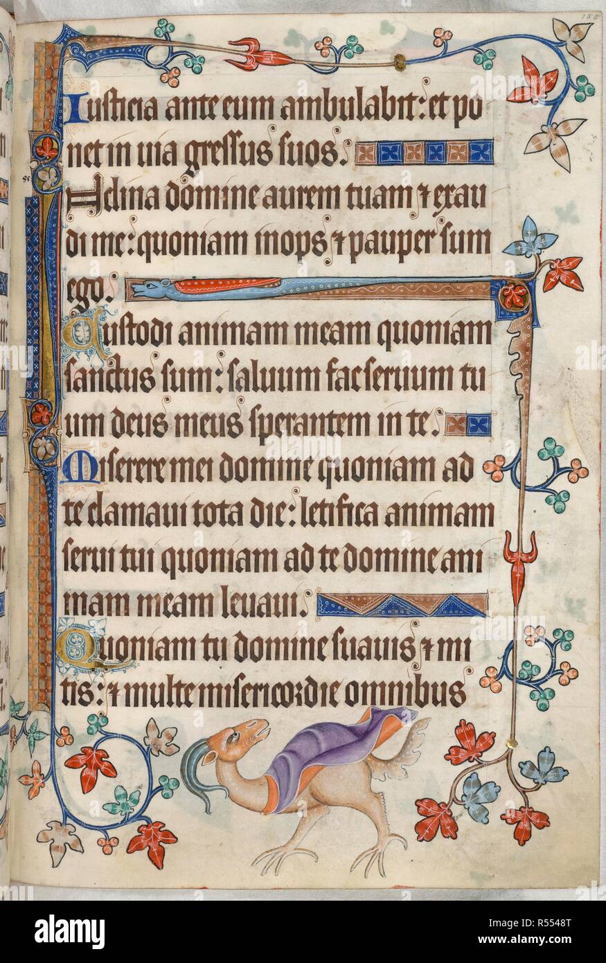 Psalm 85; grotesque. Luttrell Psalter. England [East Anglia]; circa ...