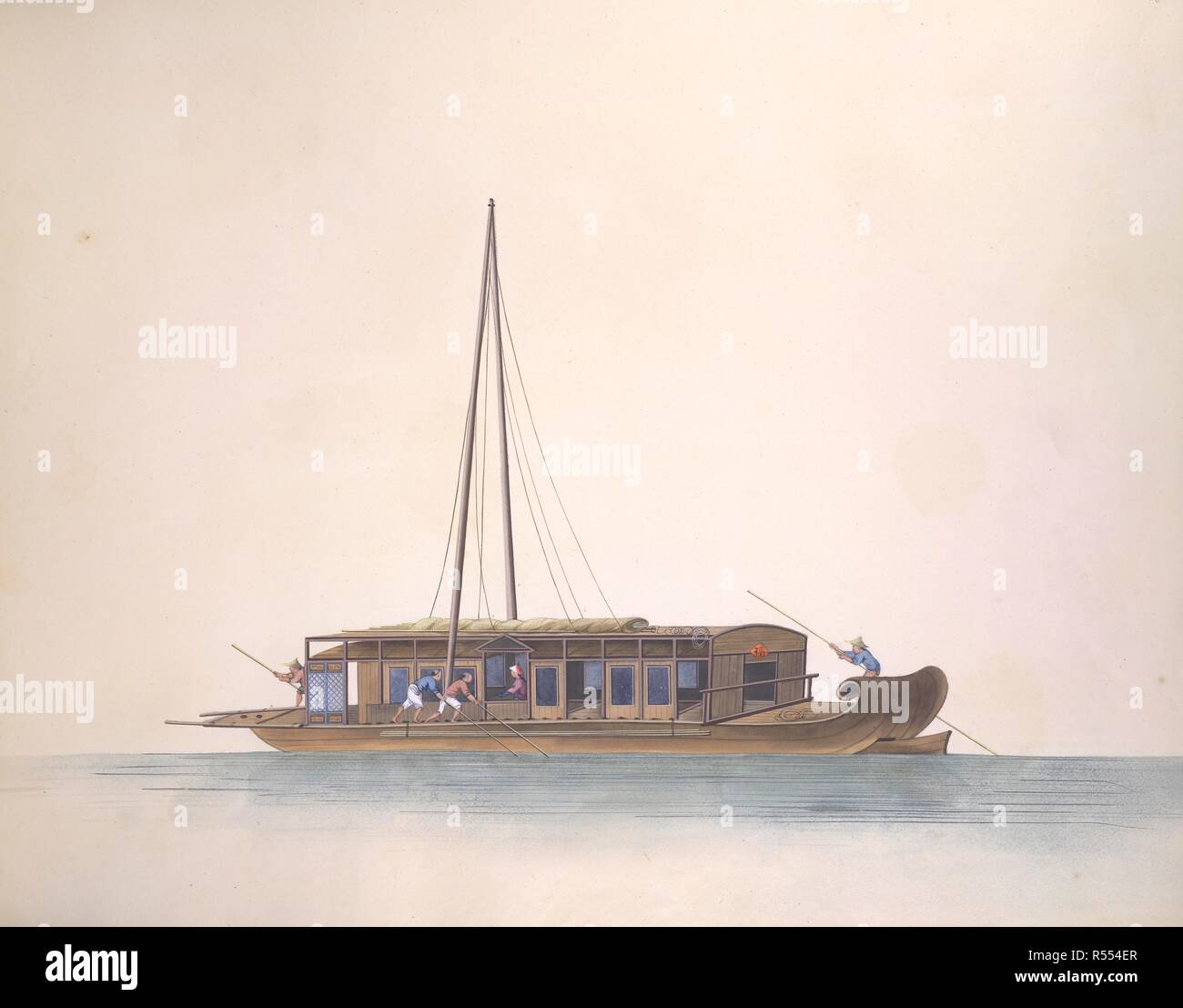 Flat boat 1800 hi-res stock photography and images - Alamy