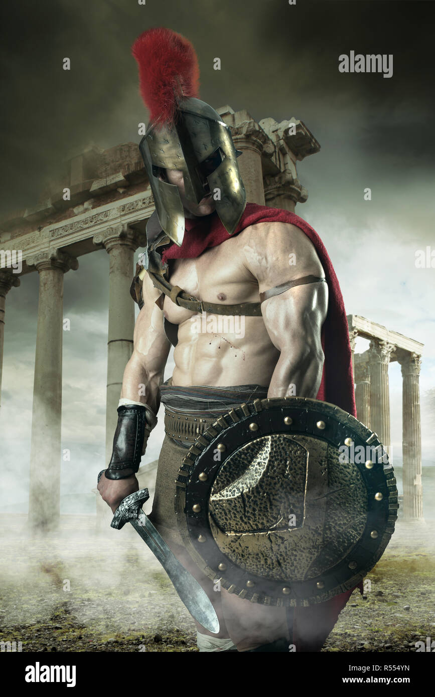 Ancient soldier or Gladiator Stock Photo - Alamy