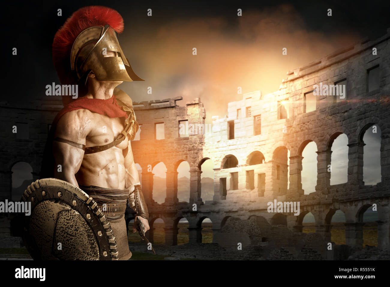 Ancient soldier or Gladiator Stock Photo - Alamy
