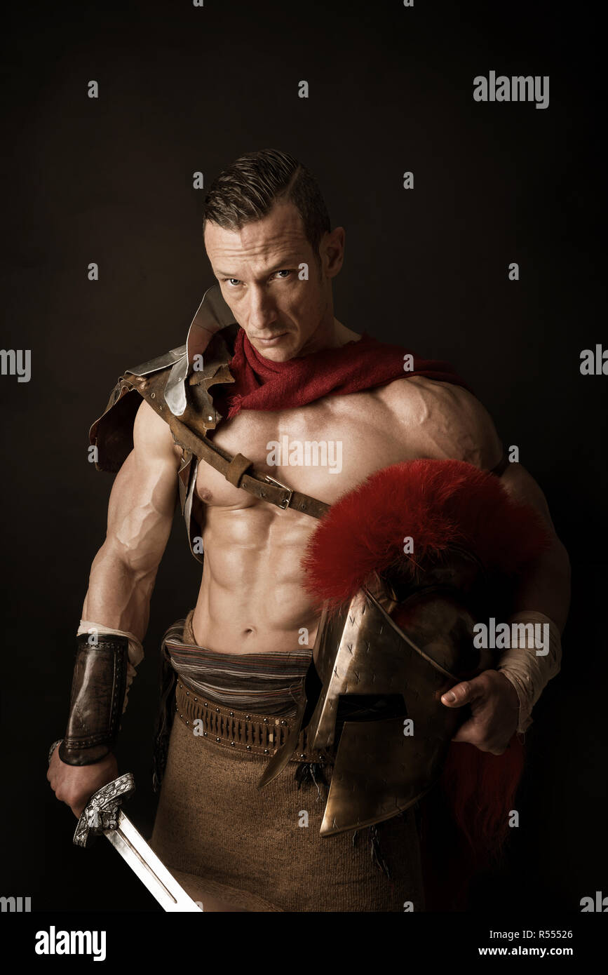 Ancient soldier or Gladiator Stock Photo - Alamy