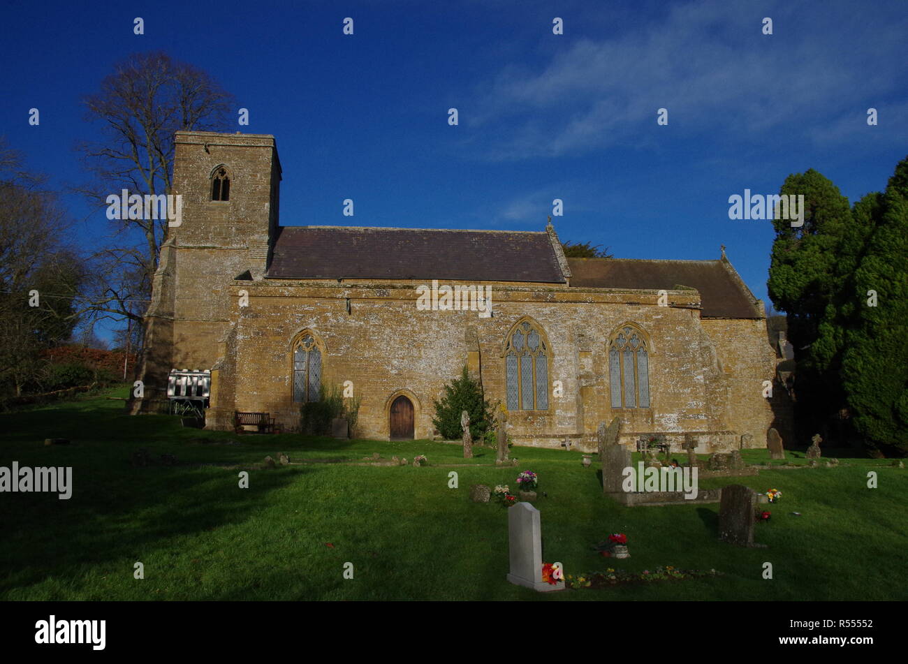 St. Peter ad Vincula parish church at Ratley. The Macmillan Way. Long ...