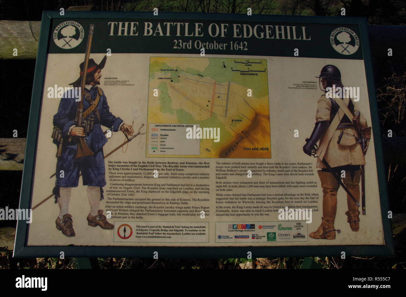 Edgehill site of Battle of Edgehill. The Macmillan Way. Long-distance ...