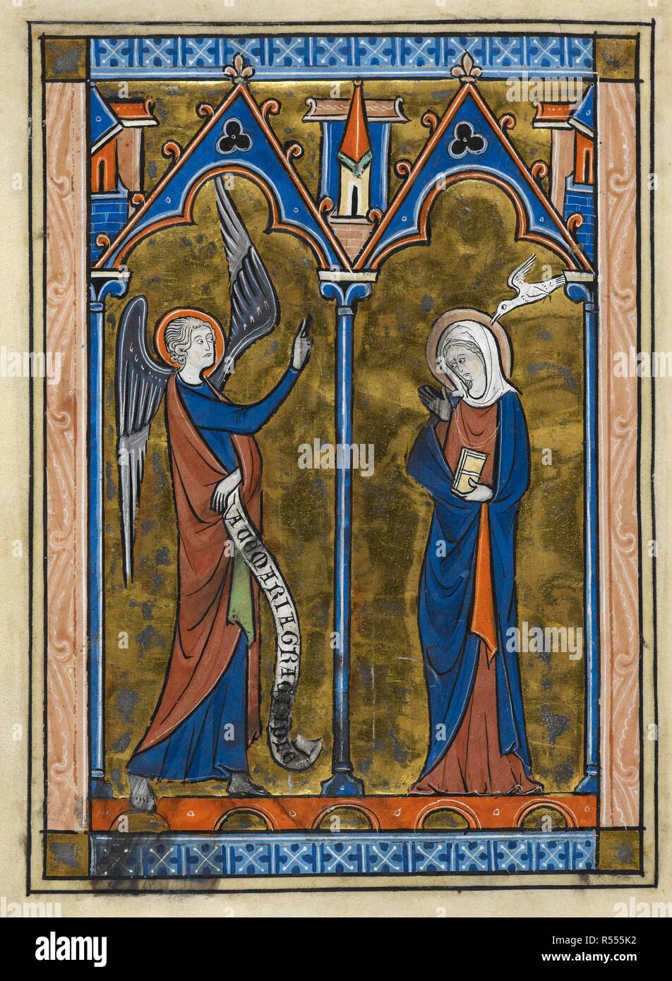 The Annunciation. London Psalter [Scandinavian Psalter]. France [Paris ...