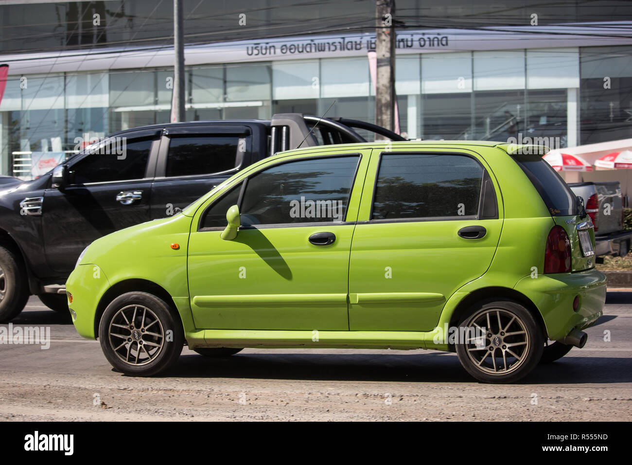 Chiangmai, Thailand - November 26 2018: Private car, Chery QQ. On road ...